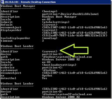 Change the description on a multi-boot server.